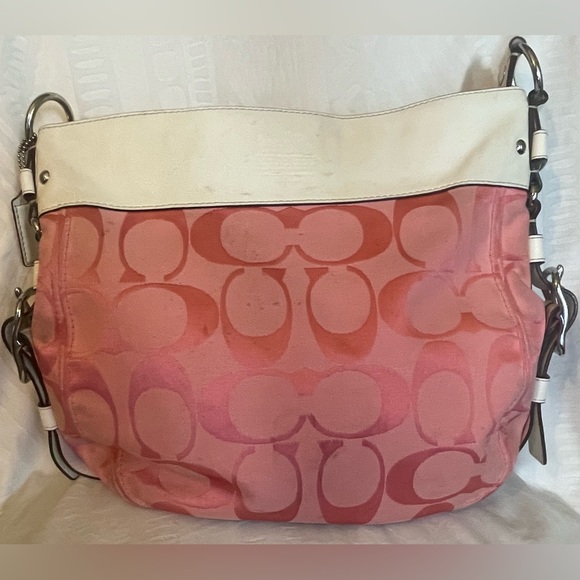 Coach | Bags | Coach Zoe Hobo Shoulder Bag Signature C Rose Large Pink ...